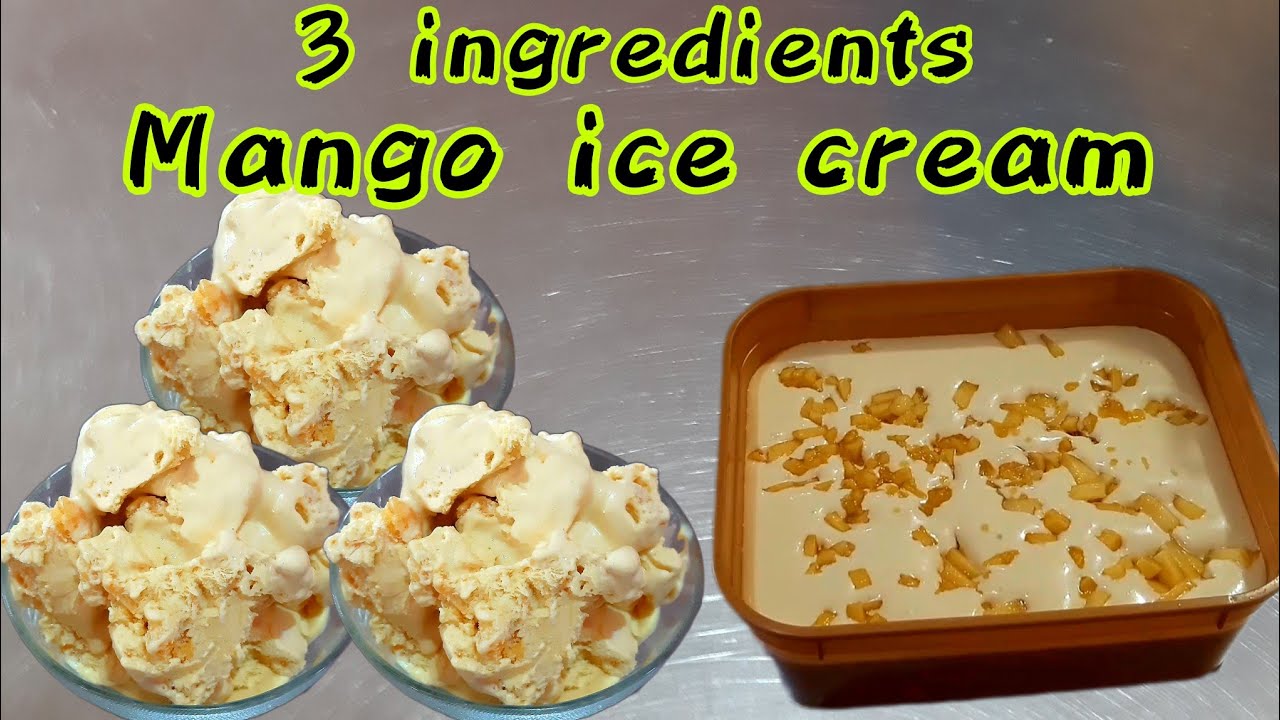 how to make mango ice cream?3 ingredients ice cream,paano gumawa ng ...
