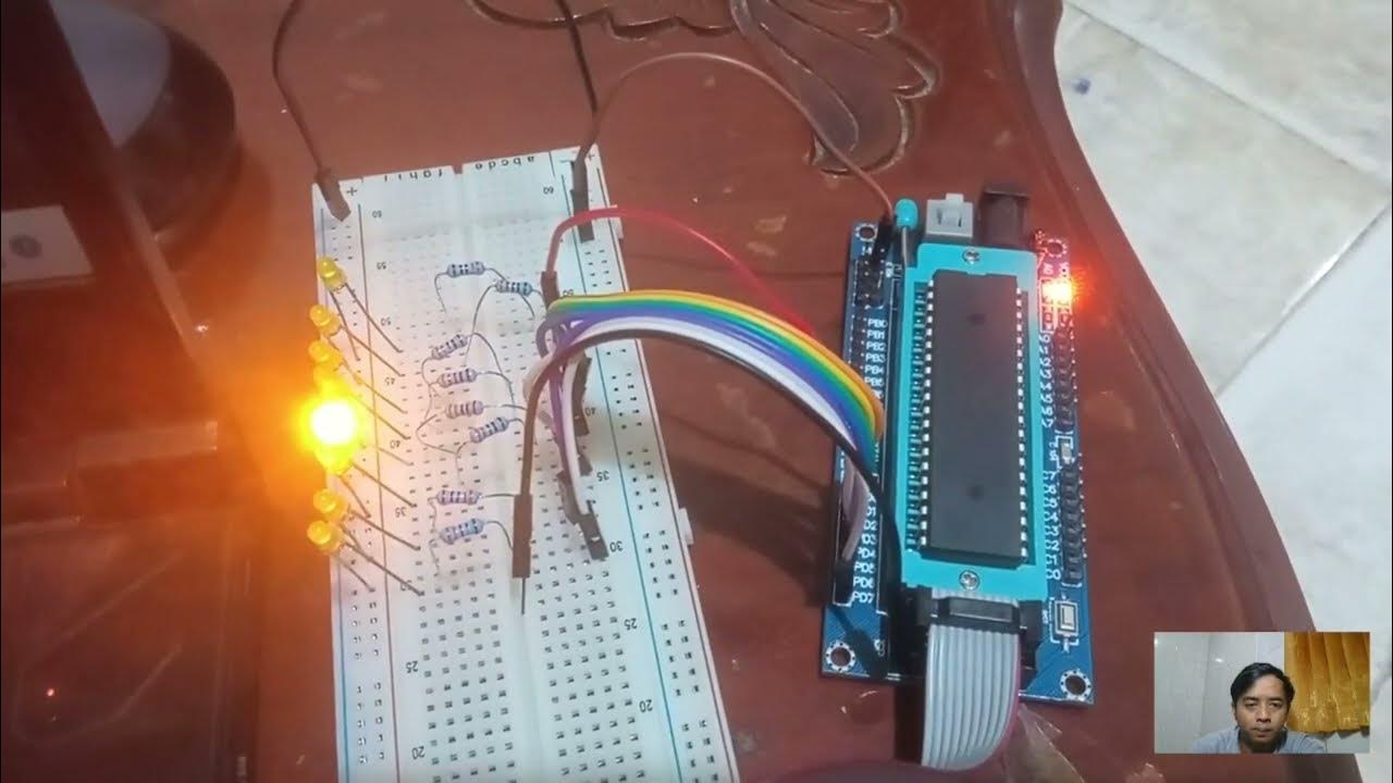 Tutorial Running Led menggunakan Atmel Studio dan Atmega16 - YouTube