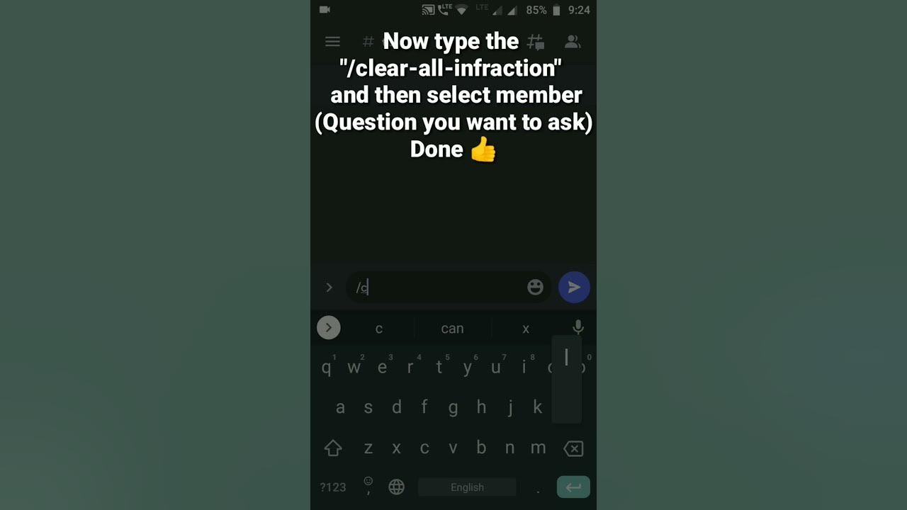 How to use Mee6 slash for /clear-all-infraction Command in Discord Mobile #roduz #discord #howto ...