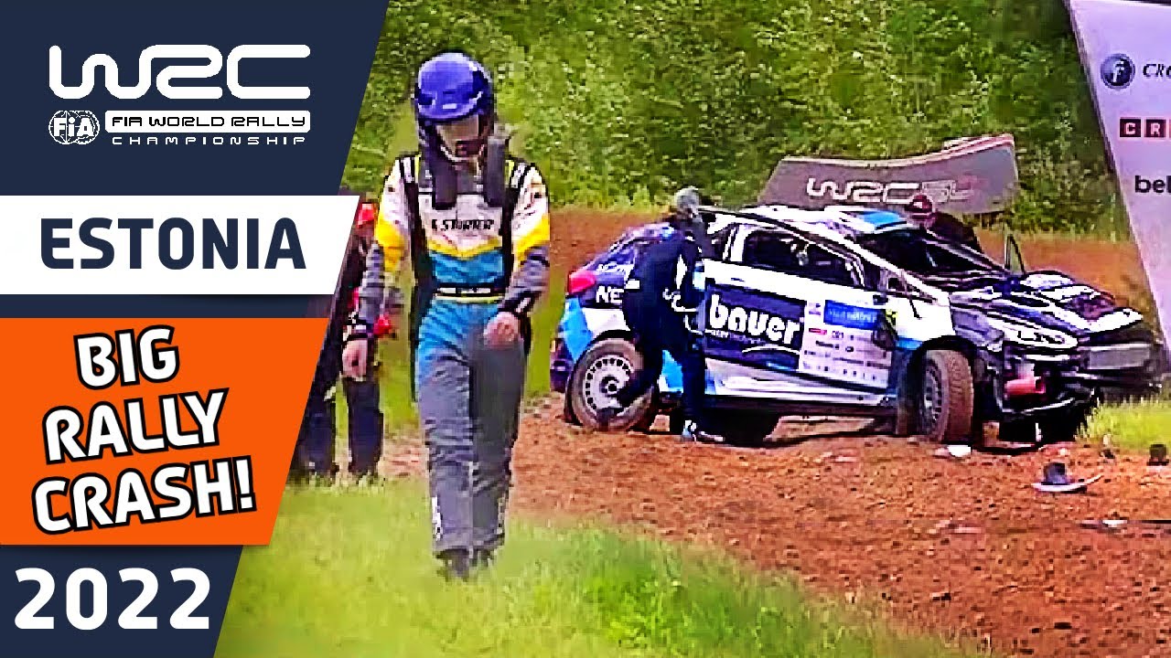 BIG Rally Crash! Ford Fiesta Rally Car Crash and Roll Over at WRC Rally ...