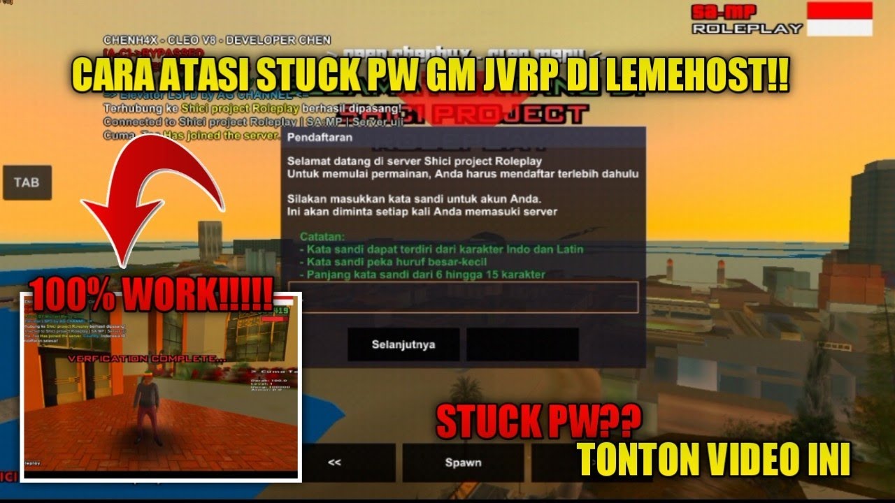 CARA PASANG GM JVRP YANG STUCK DI PASSWORD!! | GTA SAN ANDREAS ...