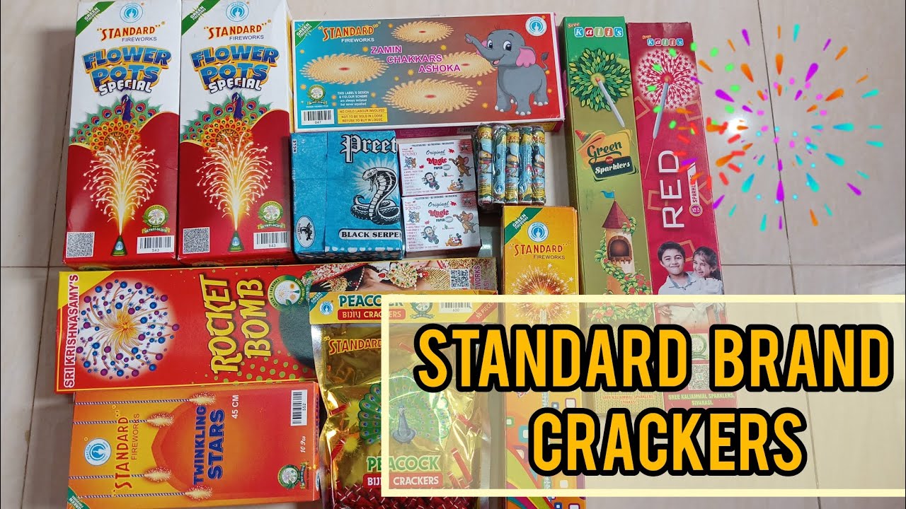 Standard brand crackers | Diwali crackers collection #diwalispecial # ...