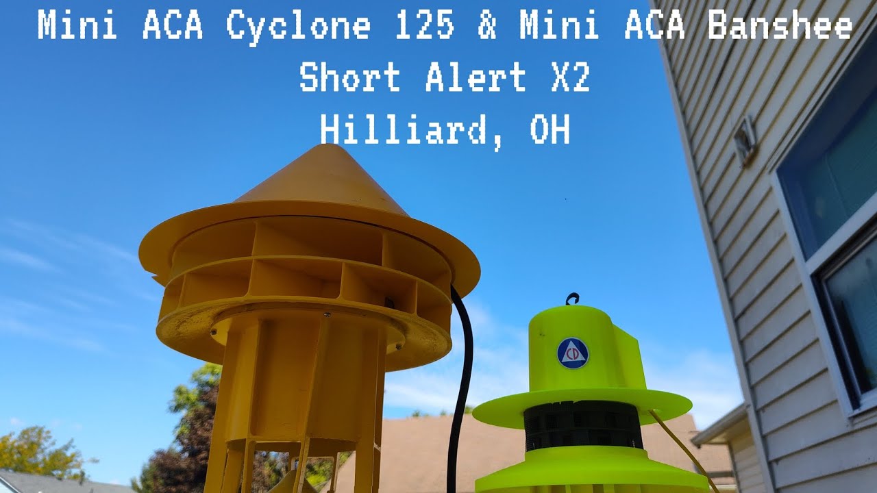 Mini ACA Cyclone 125 & Mini ACA Banshee Siren Test - Hilliard, Ohio ...