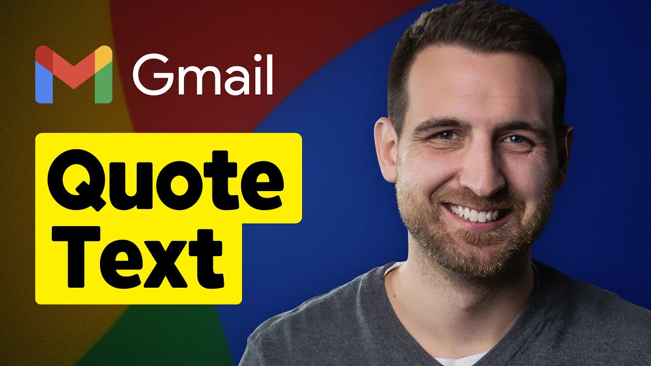 How to Add Quote Text in Gmail - YouTube