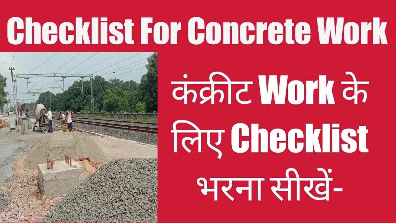 Checklist For Concrete Work l concrete inspection checklist - YouTube