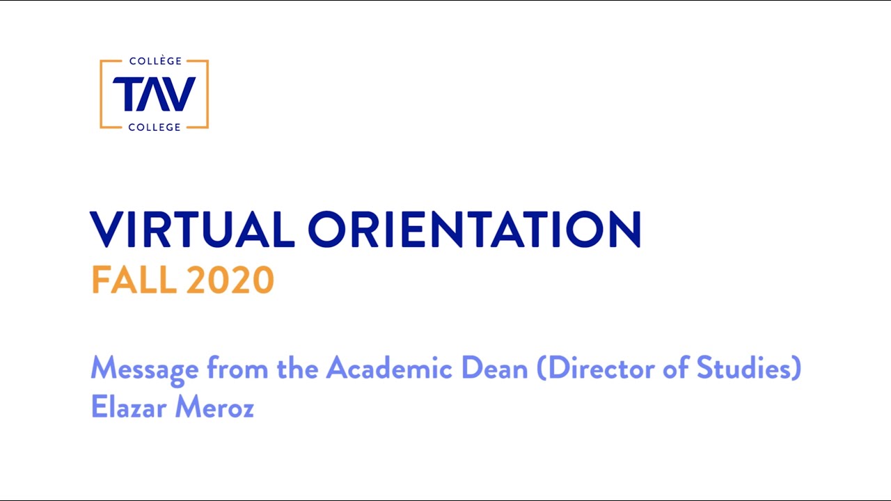 Virtual Orientation: Message from the Dean - YouTube