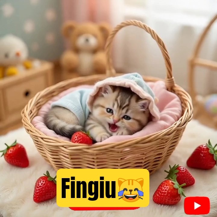 bebê finge que dormiu😹kk #cute #funny #baby #cat #kitten #pets #comedy ...