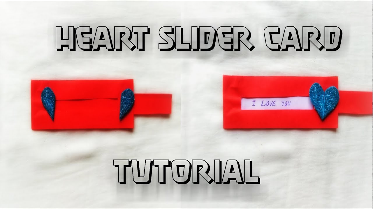 Slider Card Tutorial | Love Slider Card | Easy Card Ideas | DIY - Aryas ...