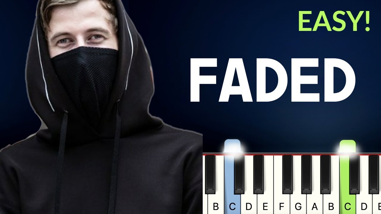 Faded - Alan Walker | EASY Piano Tutorial - YouTube