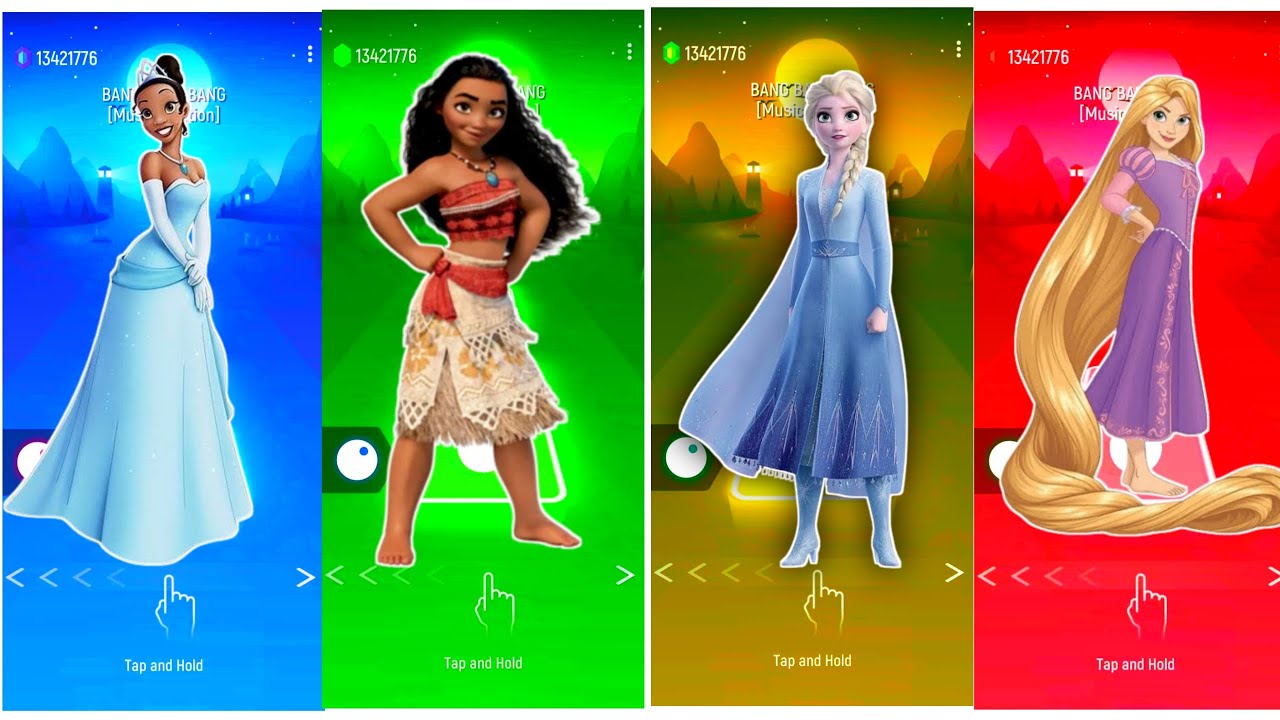 !! Tiana Princess Vs Moana Princess Vs Elsa Frozen Vs Tangled Rapunzel ...