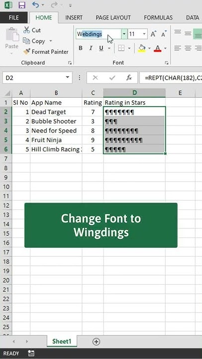Excel: Create a Star Rating System in Under 30 Seconds #Shorts #Excel #tipsandtricks #ytshorts ...