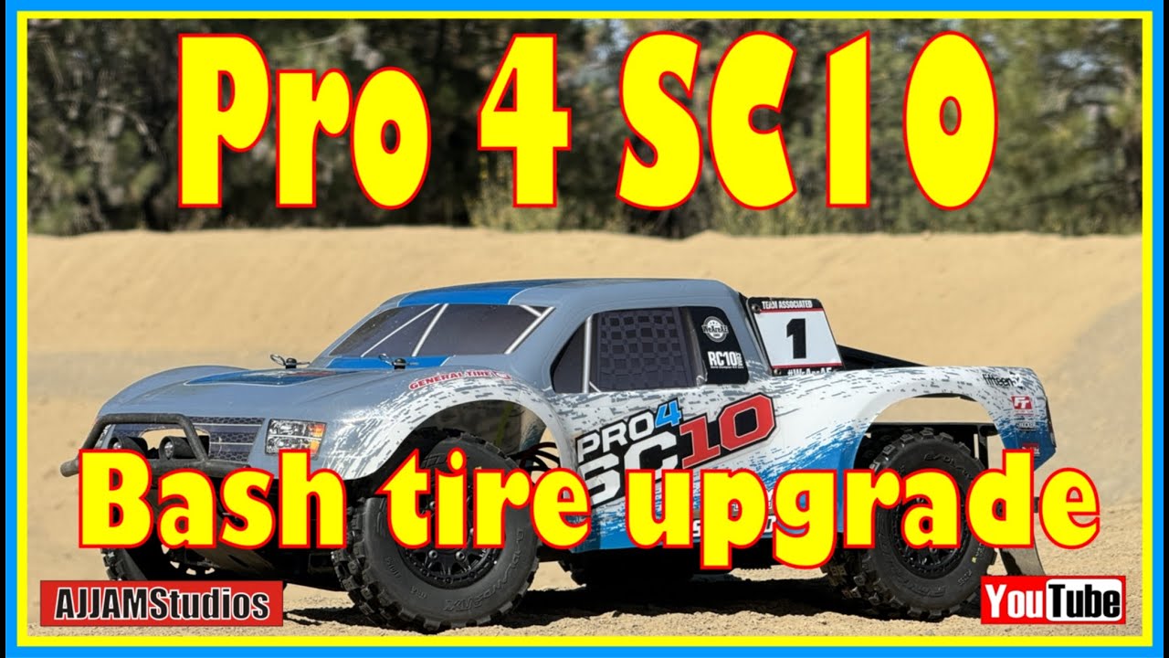 Associated Pro 4 SC10 tire upgrade - YouTube