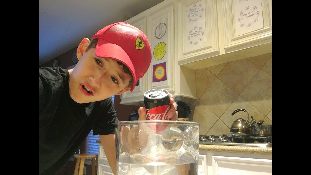 Mixing Coke Zero and water together into one drink - YouTube