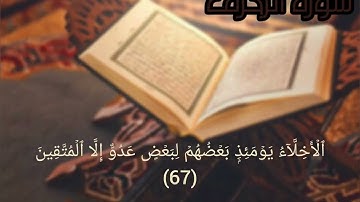 الأخلاء يومئذ بعضهم لبعض عدو إلا المتقين ماتيسر من سورة الزخرف