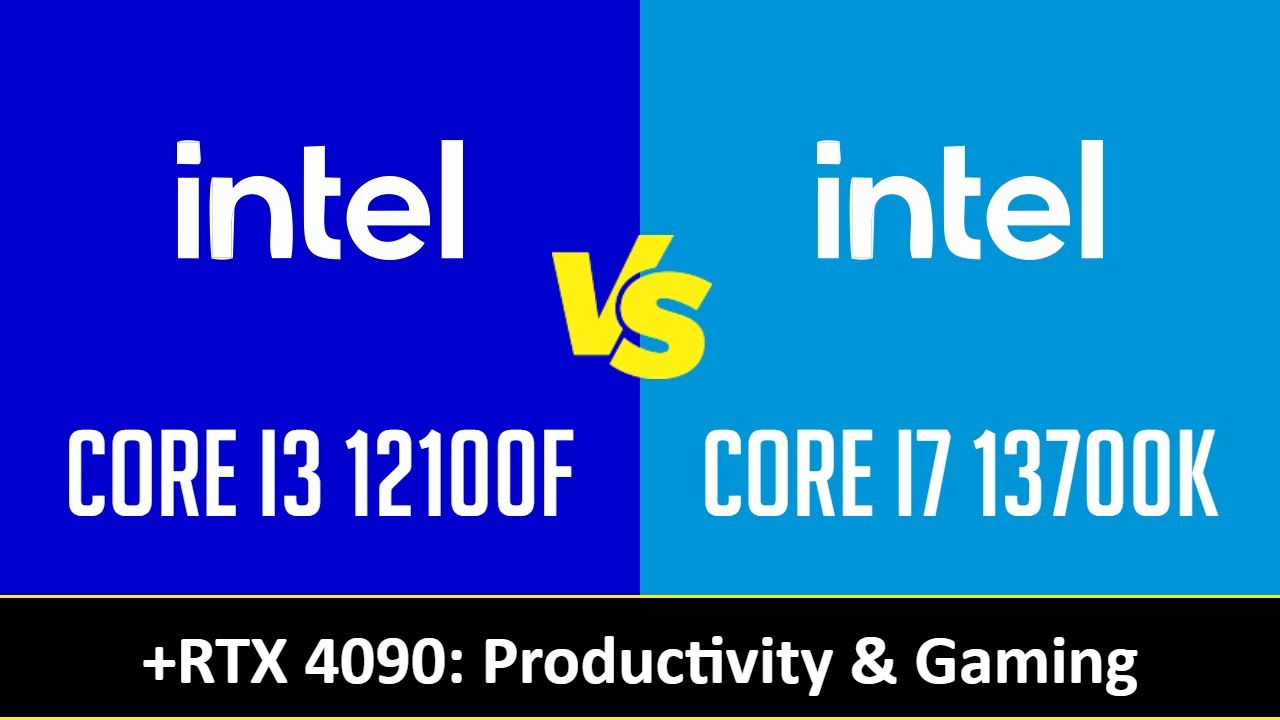 CORE I3 12100F vs CORE I7 13700K - Productivity & Gaming (RTX 4090 ...