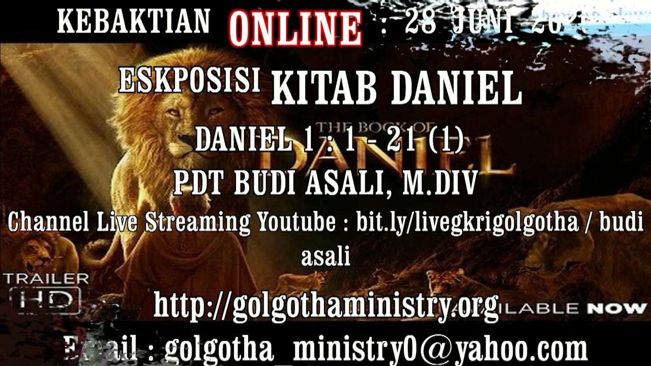 DANIEL 1:1-21 (1) - PENDAHULUAN - YouTube