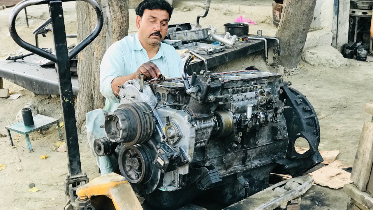 No Machine! Engine Repair !! Hand Made Engine !!Rebuilds 6 Cylinder ...