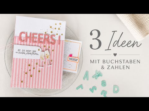 3 Möglichkeiten für Buchstaben und Zahlenstanzen, Große Karte zum Jubiläum basteln