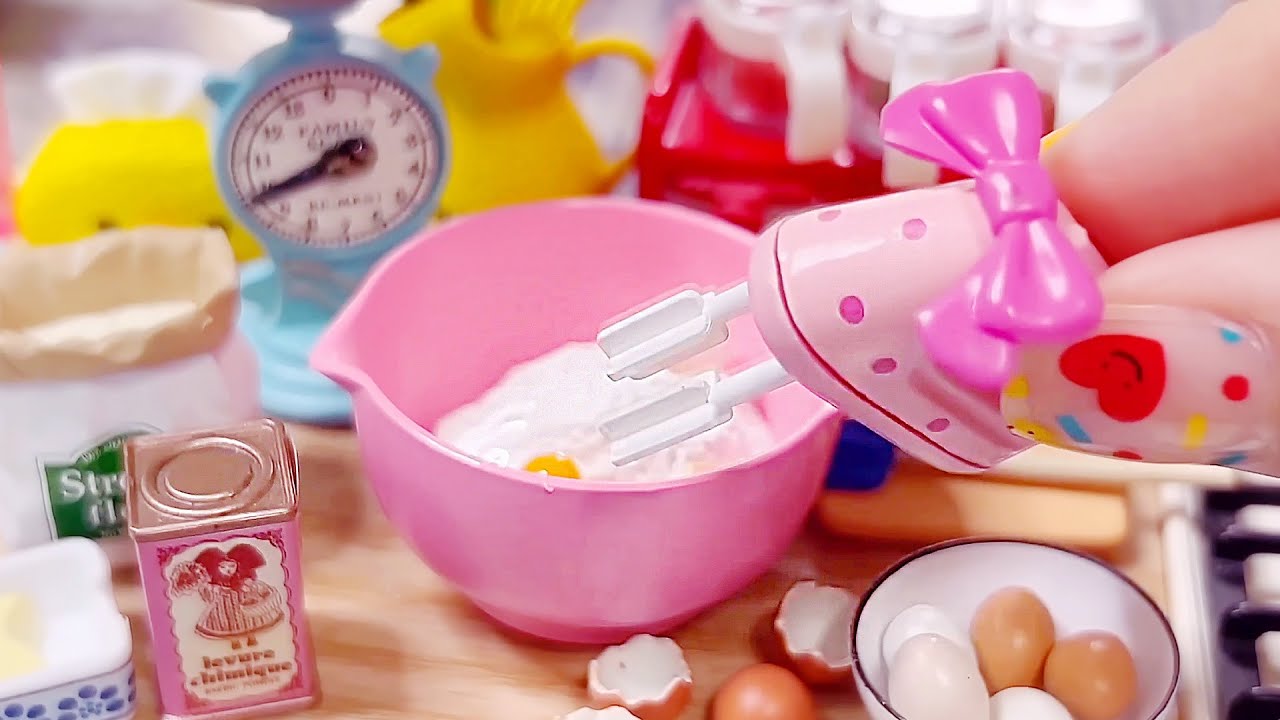 Re-Ment Mini kitchen set Cooking toys Tiny Chocolate Cake Donuts ...