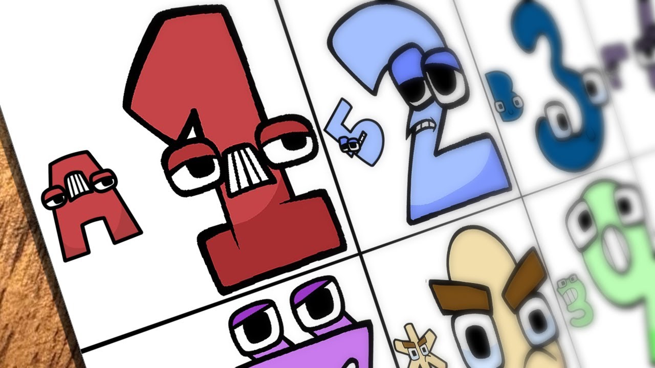 Drawing Russian Alphabet Lore but NUMBER LORE (1-15) / How to draw ...