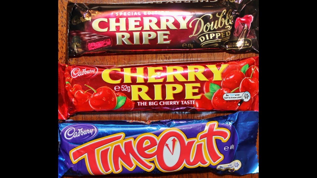 Australian Cadbury Time Out, Cherry Ripe & Special Edition Cherry Ripe ...
