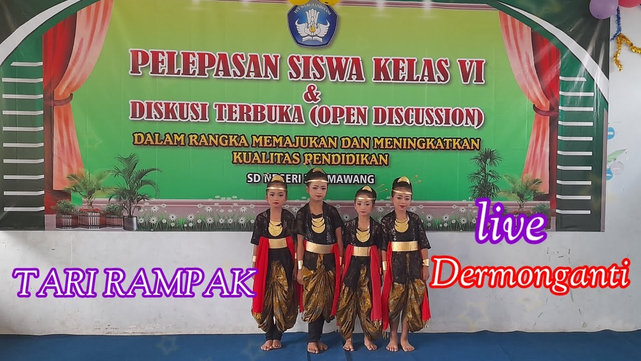 Tari Rampak SD N3 Gemawang,pelepasan siswa kls 6#sekarpandu - YouTube