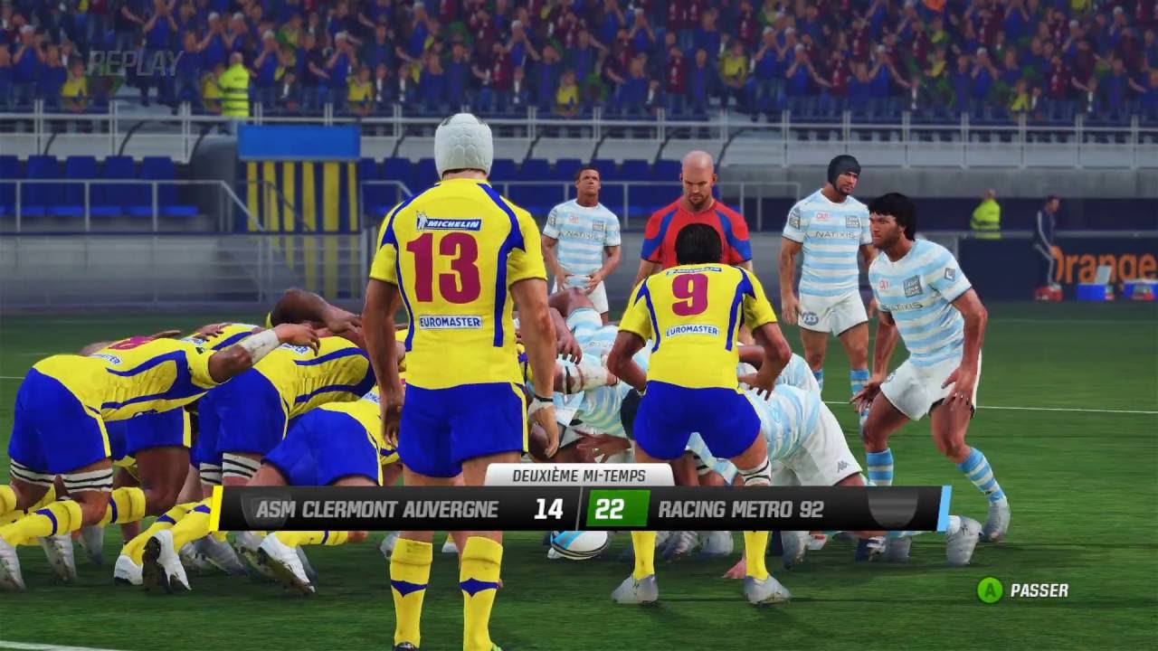 ASM Clermont - Racing Metro 92 : Demi-Finale : Rugby Challenge 2 - YouTube