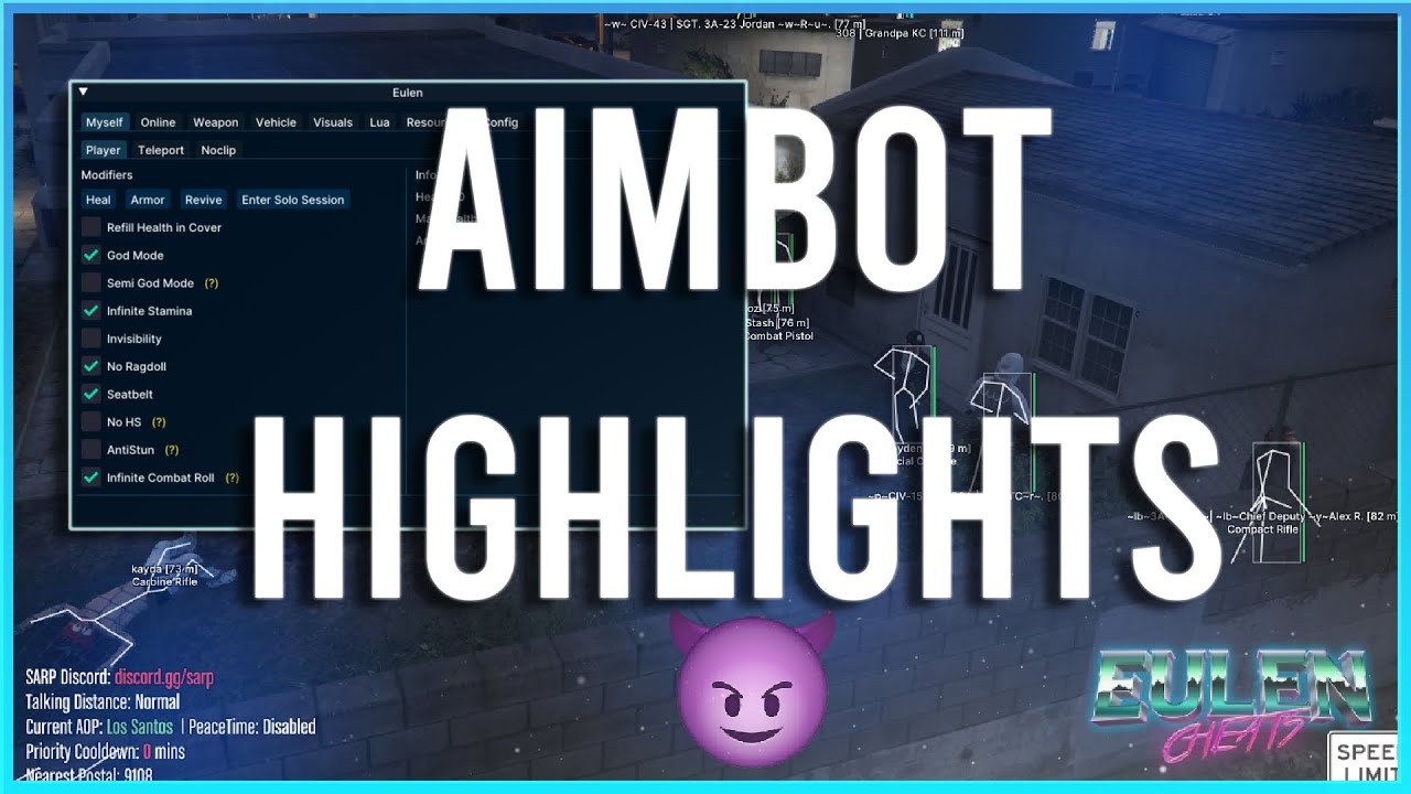 EULEN FIVEM AIMBOT HIGHLIGHTS #1 - YouTube