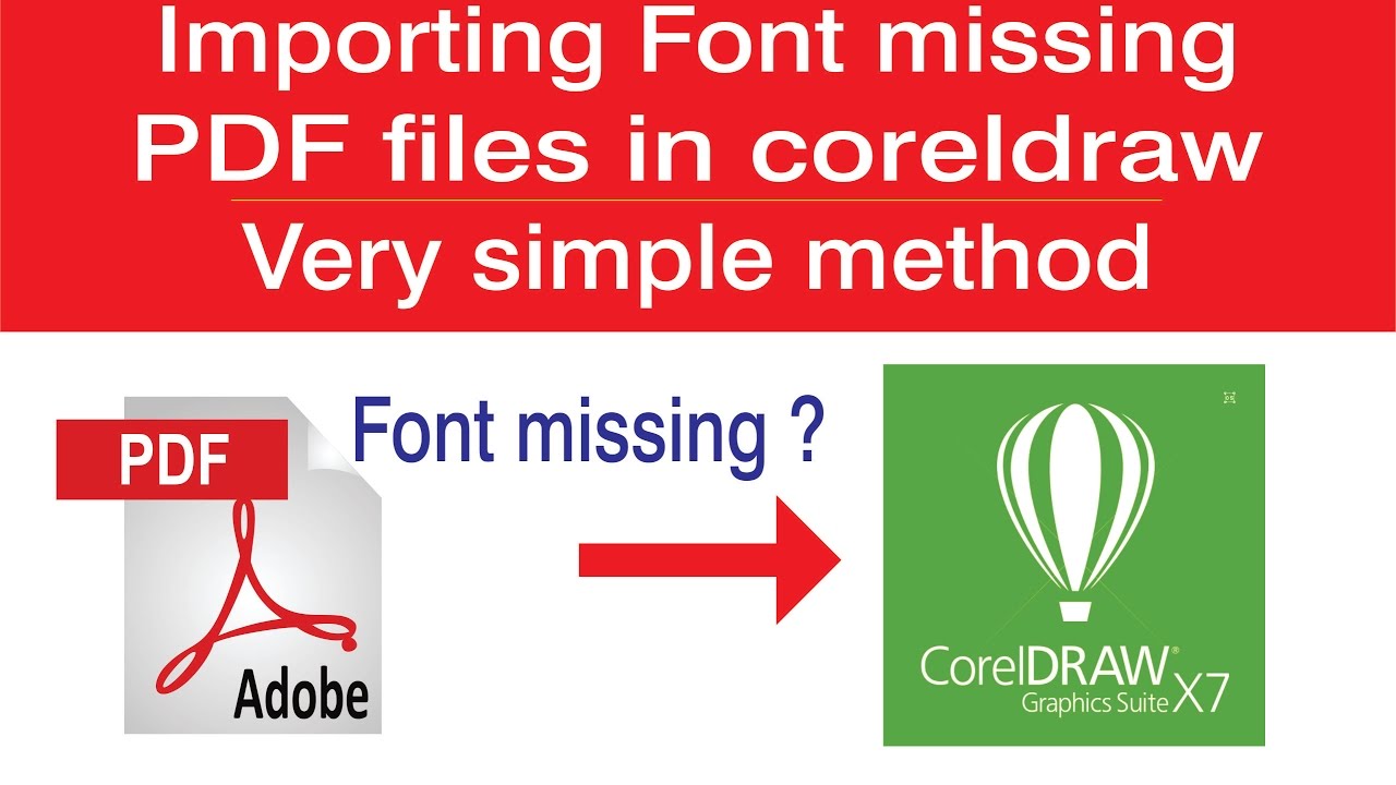 Importing Font Missing PDF Files In Coreldraw very Simple Method YouTube Importing Font Missing PDF Files In Coreldraw very Simple Method YouTube