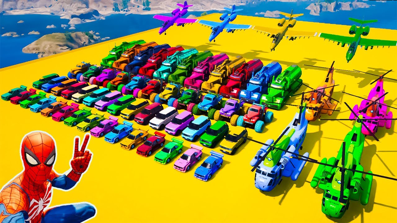 GTA V Mods Stunt Car Racing Challenge By SPIDER-MAN With Amazing Super ...