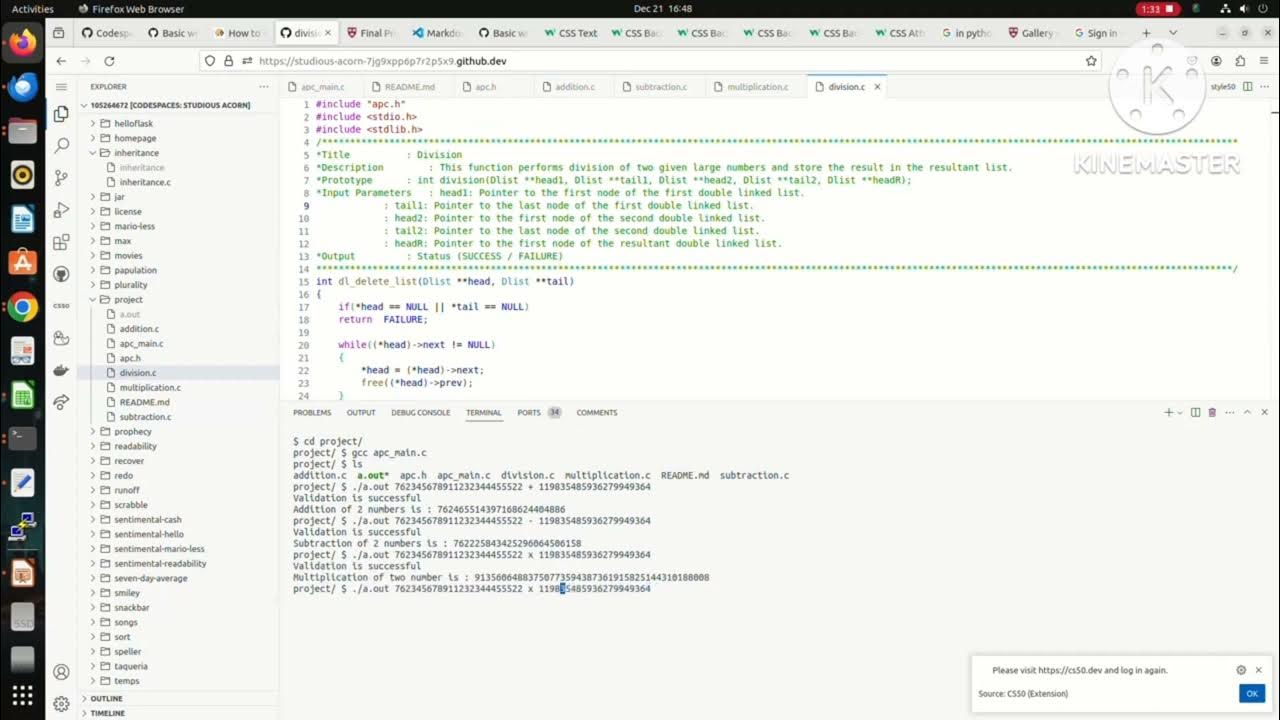 cs50 Final project "Arbitrary precision calculator by Maruthi H - YouTube