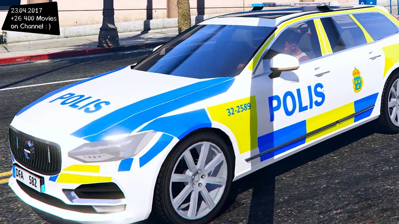 Swedish Police Volvo V90 New ENB Top Speed Test GTA Mod _REVIEW - YouTube