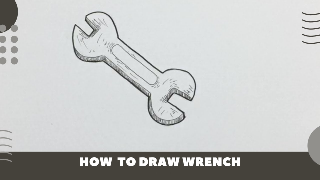 How to Draw Wrench Easy - YouTube