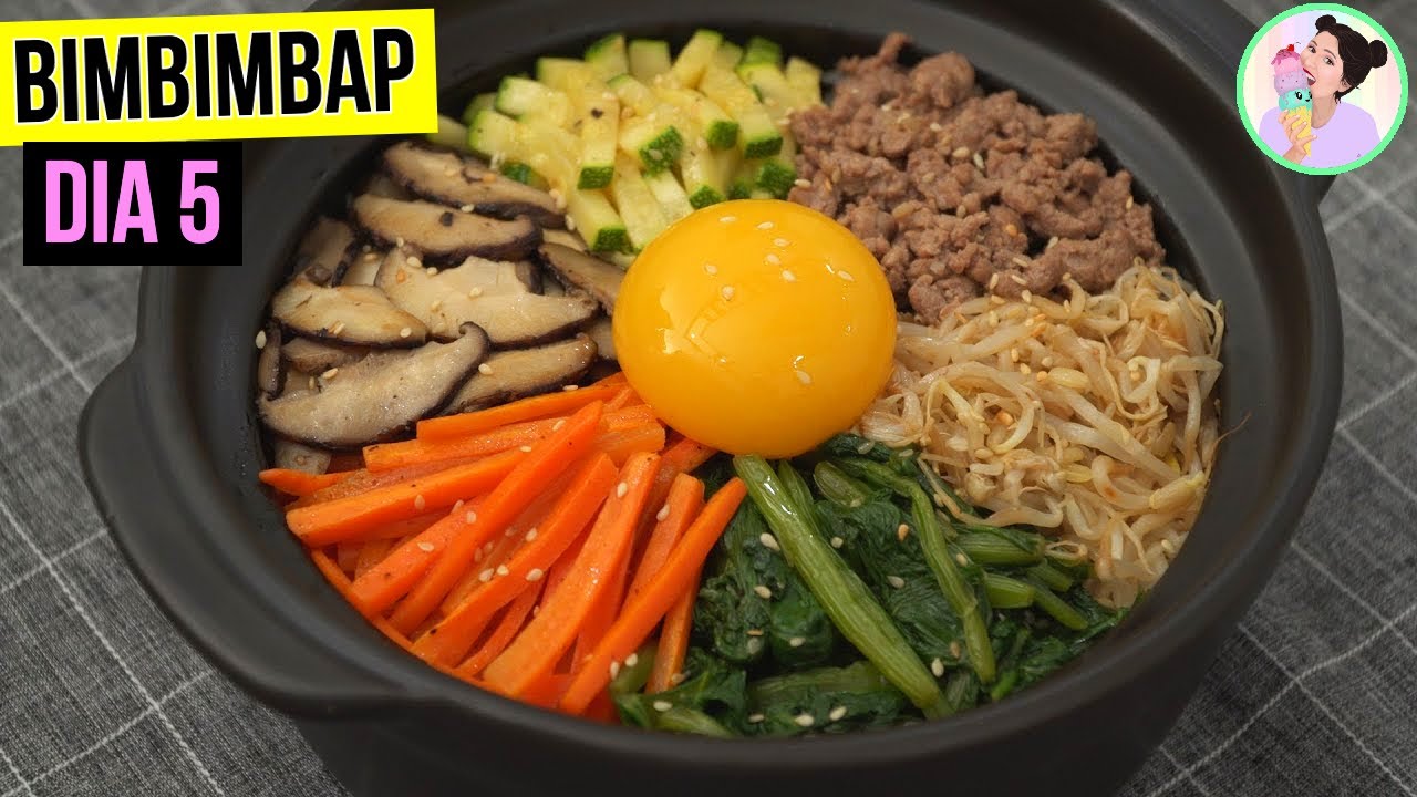 BIMBIMBAP: DESMINTIENDO RECETA COREANA (dia 5) - Caro Trippar - YouTube