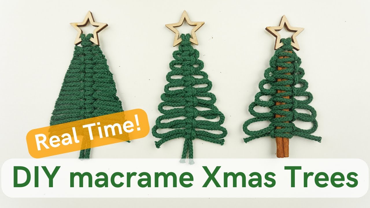 Macrame Christmas Trees | FULL TUTORIAL | Make along - YouTube