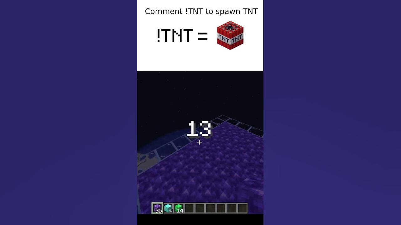 Minecraft comment !TNT to spawn TNT | Minecraft, But It's Streamer VS ...