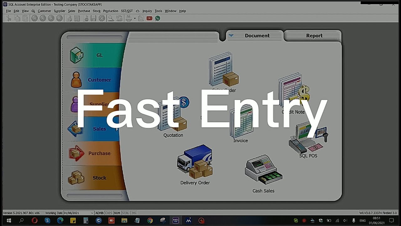 Fast Entry 如何快速输入账单 | SQL Accounting - YouTube