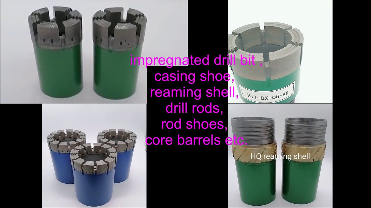 Different Impregnated Diamond Core Bit/HQ Reaming Shell/Diamond Casing ...