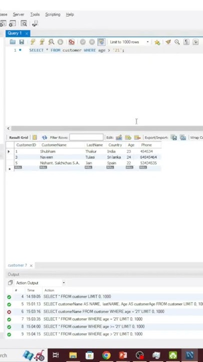 Mysql Where Clause Data Filter Example Sql Viral Sqlinterview Shorts Shortsvideo Youtube