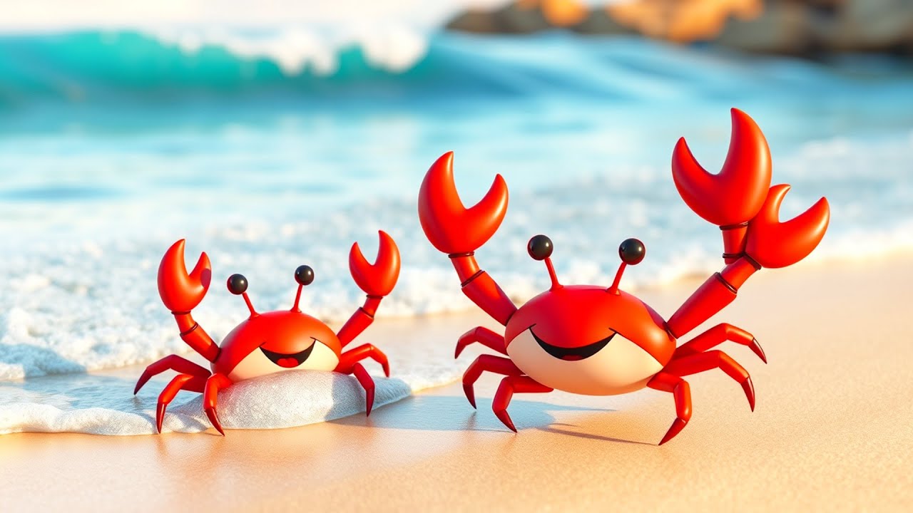 The Crabs Go Crawling 🦀 | Fun Nursery Rhyme for Kids | Classic Children ...