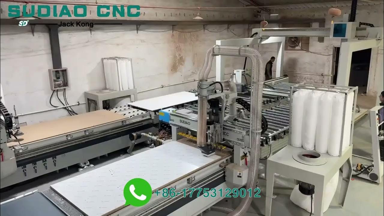 SUDIAO Auto Label & Double CNC Nesting Machine Solution - YouTube