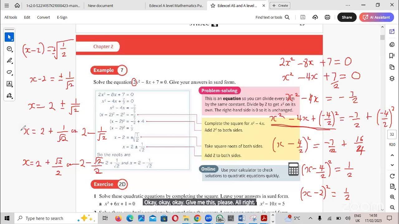 MTH 101 Theory of Quadratic Equation - YouTube
