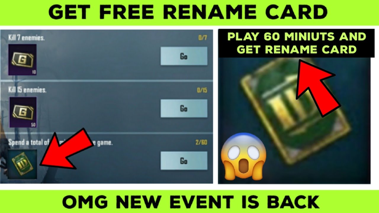 HOW TO GET FREE RENAME CARD IN PUBG MOBILE FREE RENAME CARD IN how-to-get-free-rename-card-in-pubg-mobile-free-rename-card-in