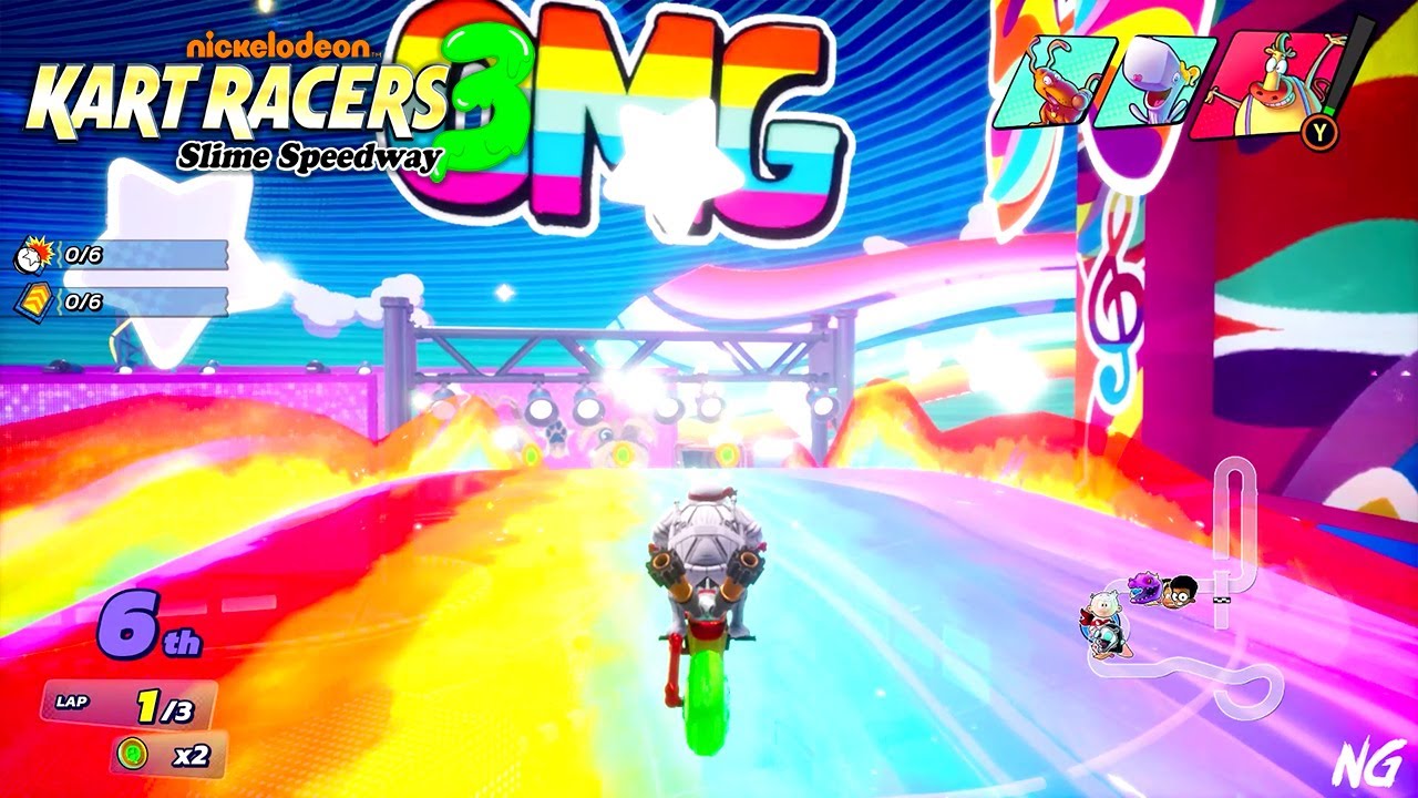 Nickelodeon Kart Racers 3 - All Characters And Stages Gameplay ...