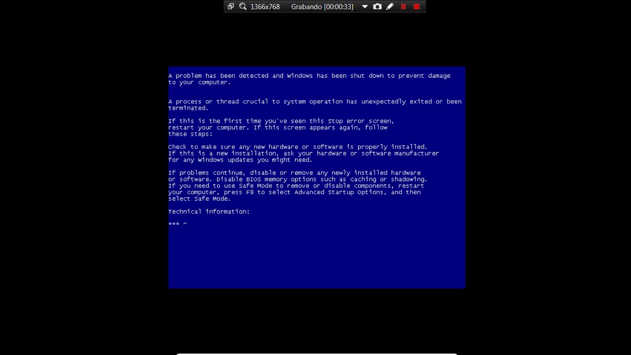 Windows Vista BSOD #56 - YouTube
