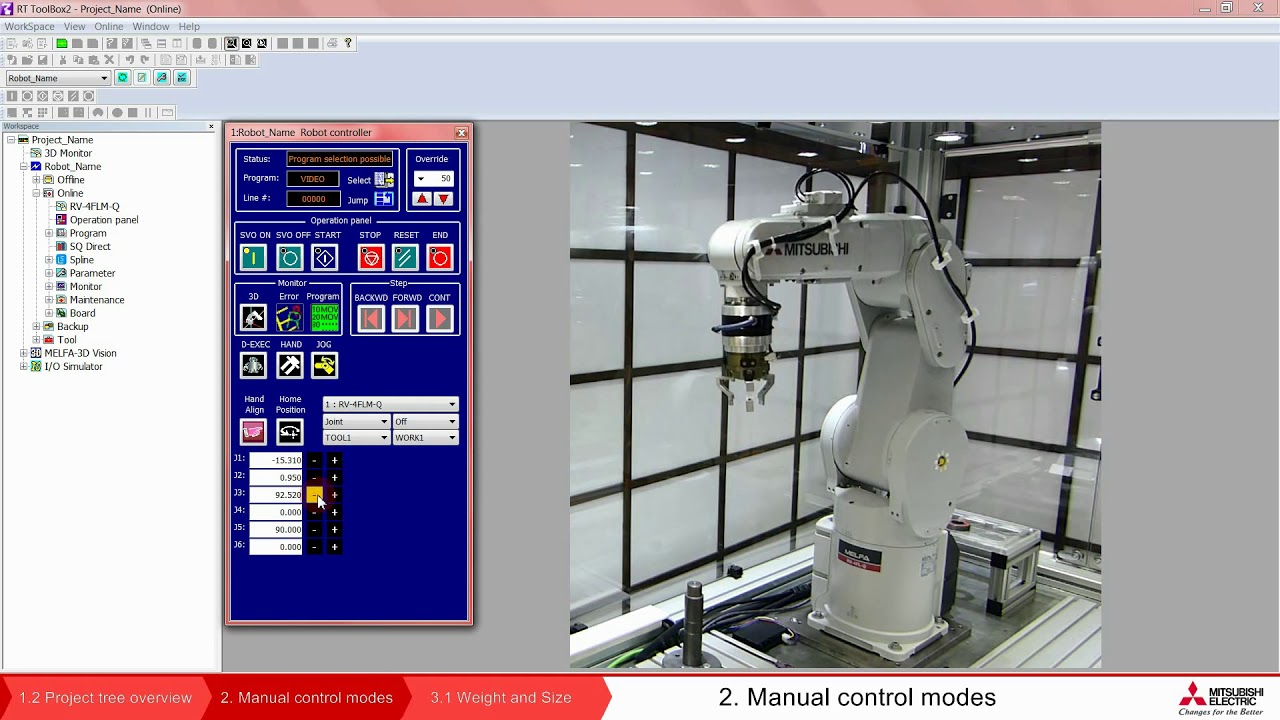 Robot Melfa Programming Lesson 2 Manual Control Modes Youtube