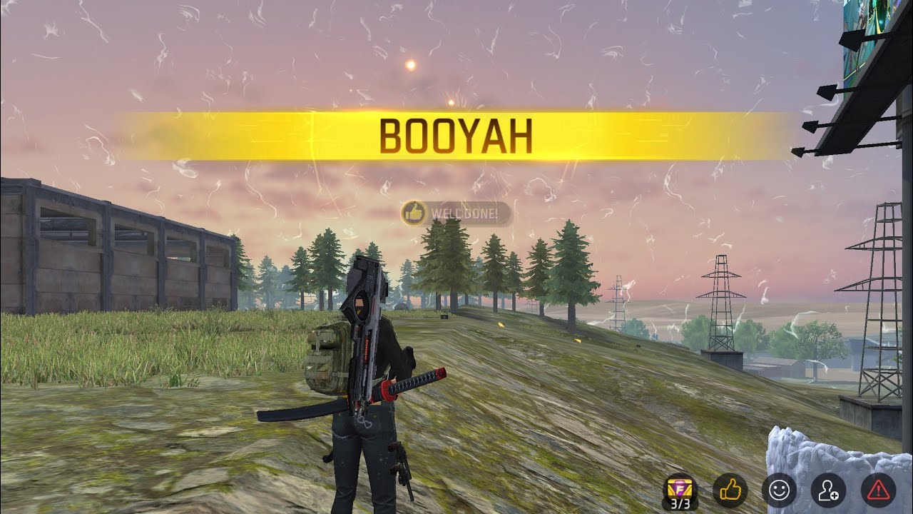 Playing free fire and doing booyah (my microphone was off) - YouTube