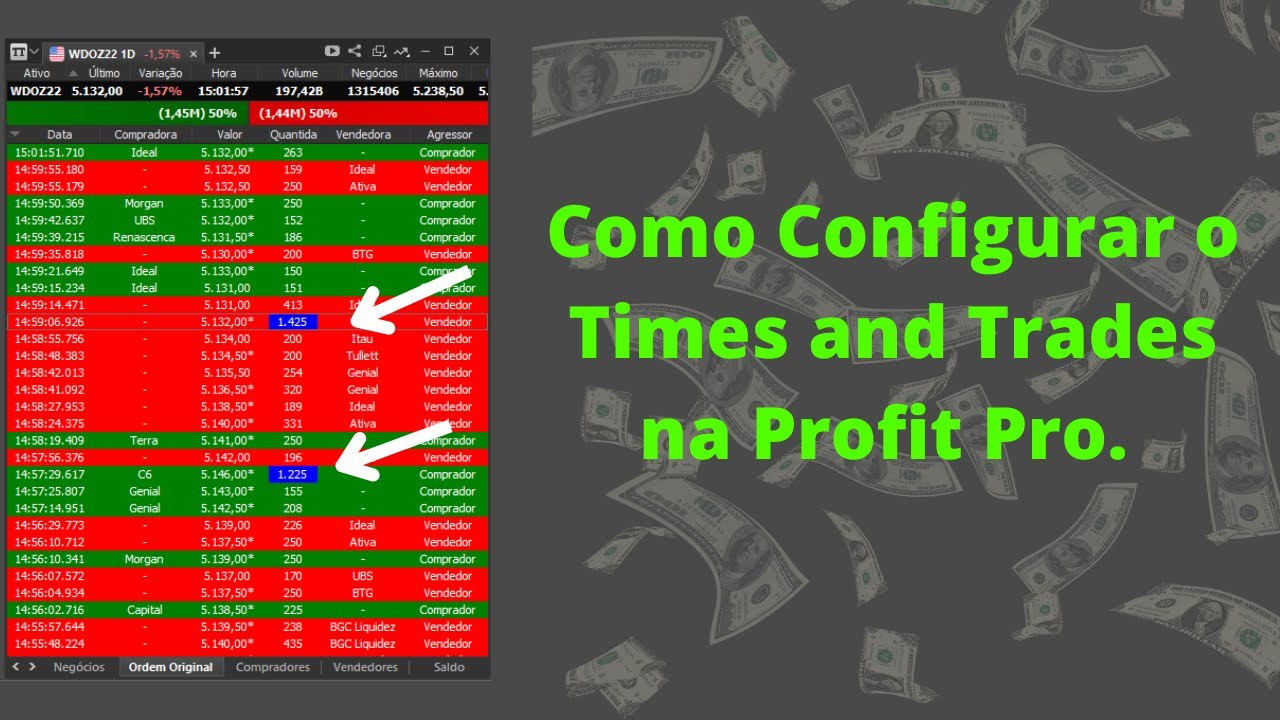 Como Configurar o Times and Trades na Profit Pro ( FLUXO ) - YouTube