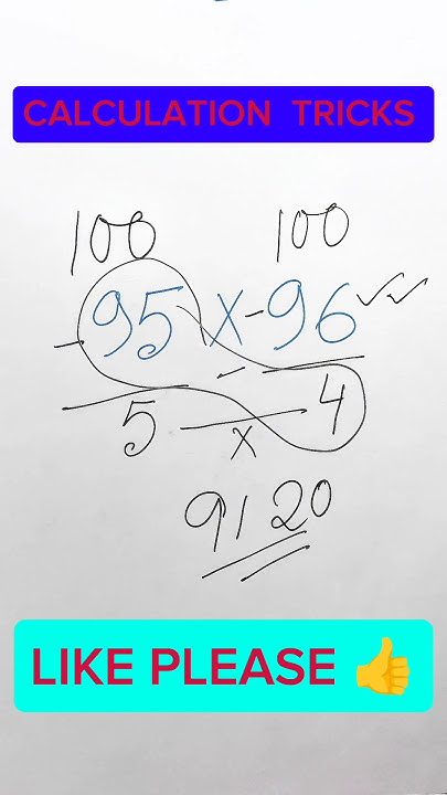 Easy mathematics calculation trick maths tricks for fast calculation class 10 #shorts #short # ...