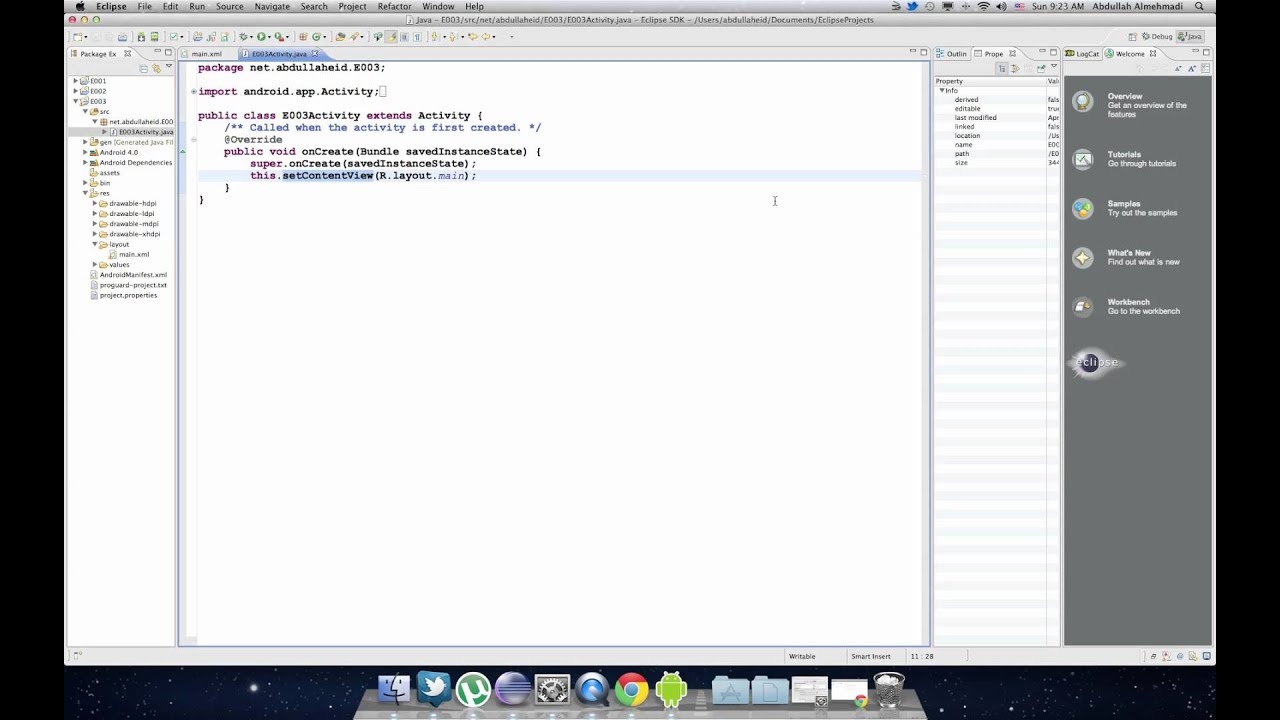 ١٤- حدث onCreate في الـ Activity - YouTube